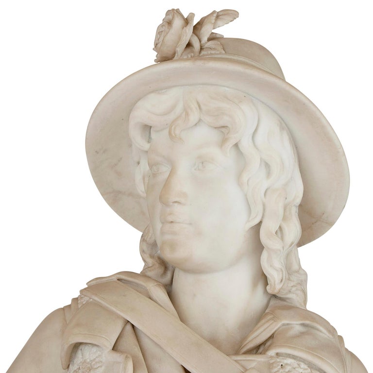 Full-Size Marble Figure by Belgian Sculptor Louis Samain For Sale at ...