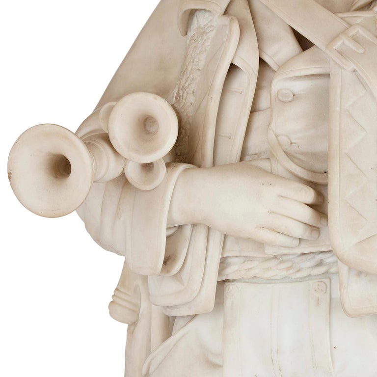 Full-Size Marble Figure by Belgian Sculptor Louis Samain For Sale at ...