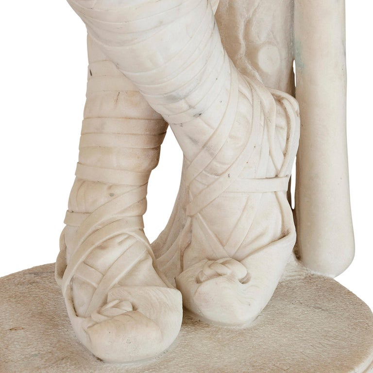 Full-Size Marble Figure by Belgian Sculptor Louis Samain For Sale at ...