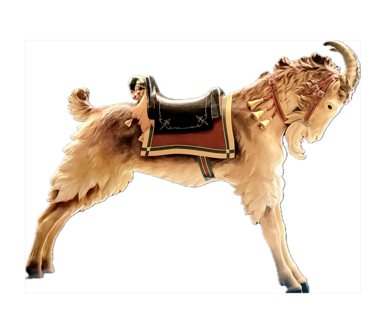 Full Size Wooden Carousel Goat For Sale at 1stDibs | horse sized goat ...