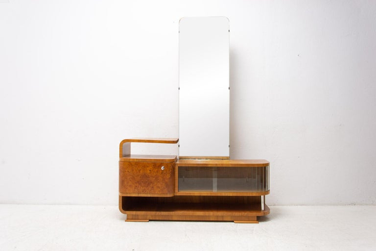 Fully renovated ART DECO walnut dressing table, 1940’s For Sale at 1stDibs