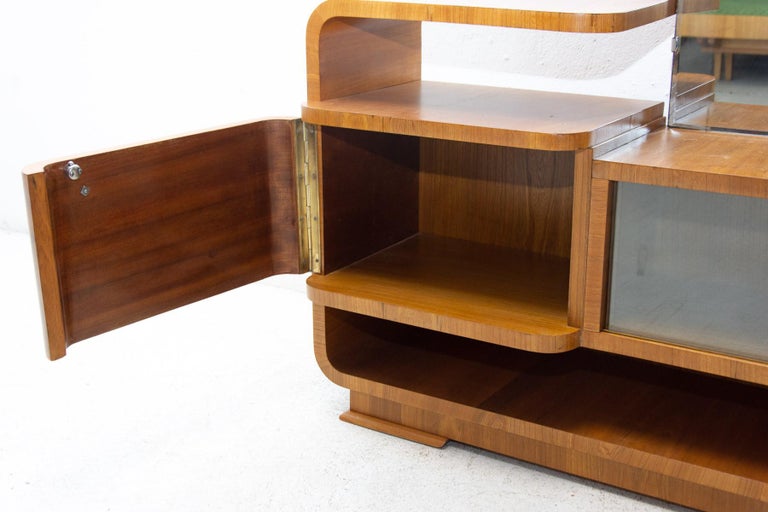 Fully renovated ART DECO walnut dressing table, 1940’s For Sale at 1stDibs