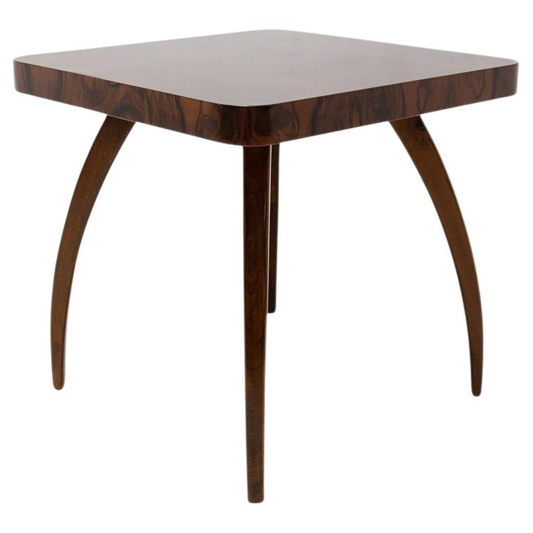 Fully renovated walnut Spider table H 259 by Jindřich Halabala, 1950´s ...