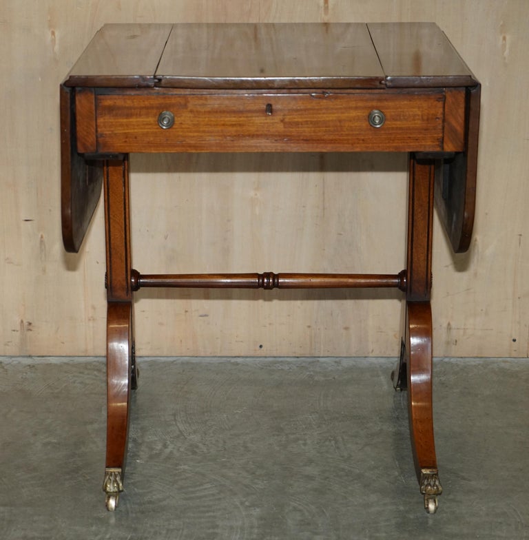 Fully Restored Extending Antique Regency Sofa Table Inc Chess Board and ...