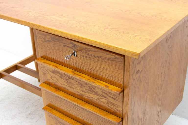 Fully restored midcentury writing Desk, 1960's, Czechoslovakia For Sale ...