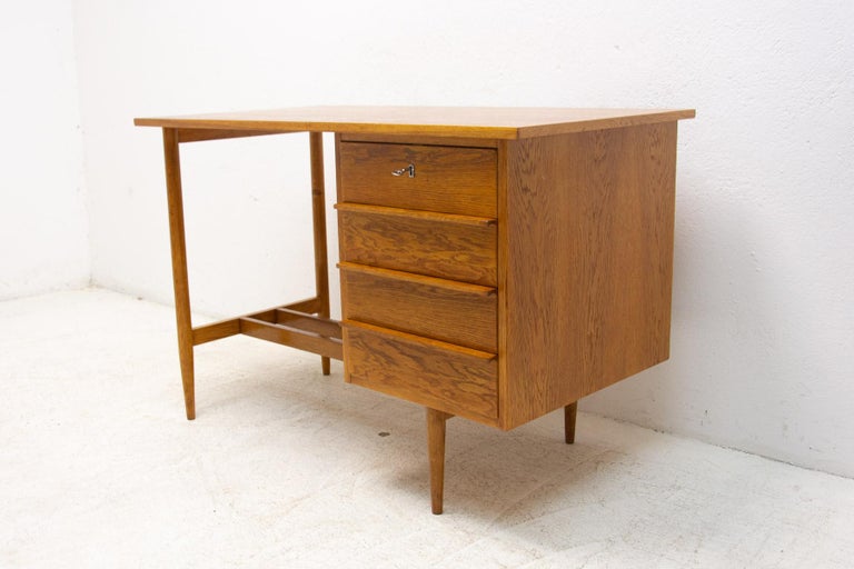 Fully restored midcentury writing Desk, 1960's, Czechoslovakia For Sale ...