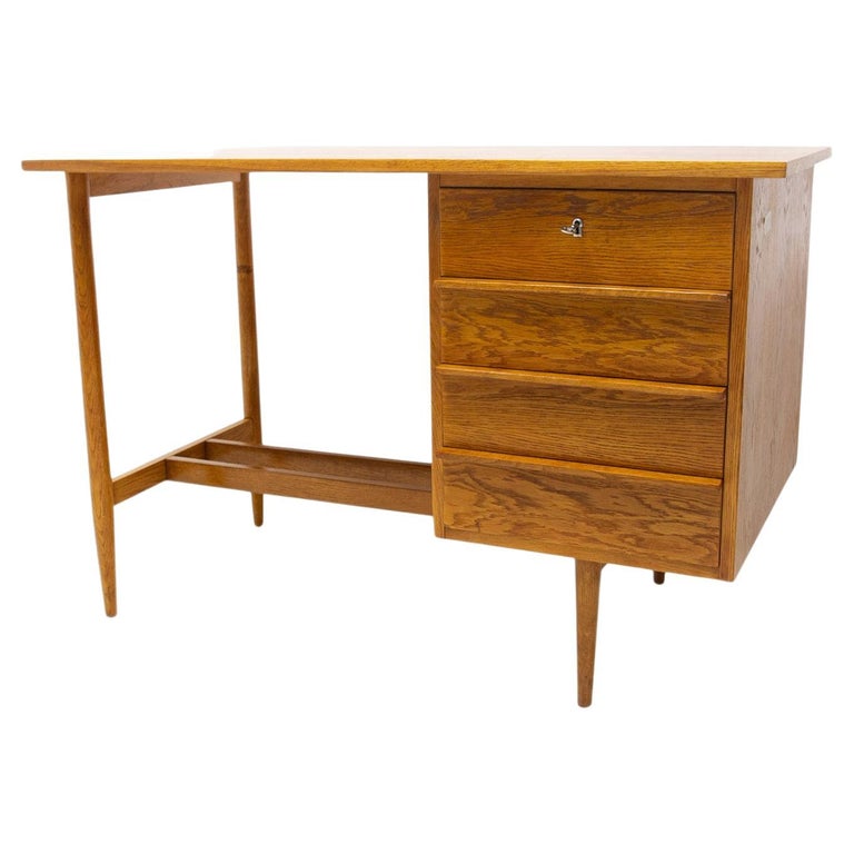 Fully restored midcentury writing Desk, 1960's, Czechoslovakia For Sale ...