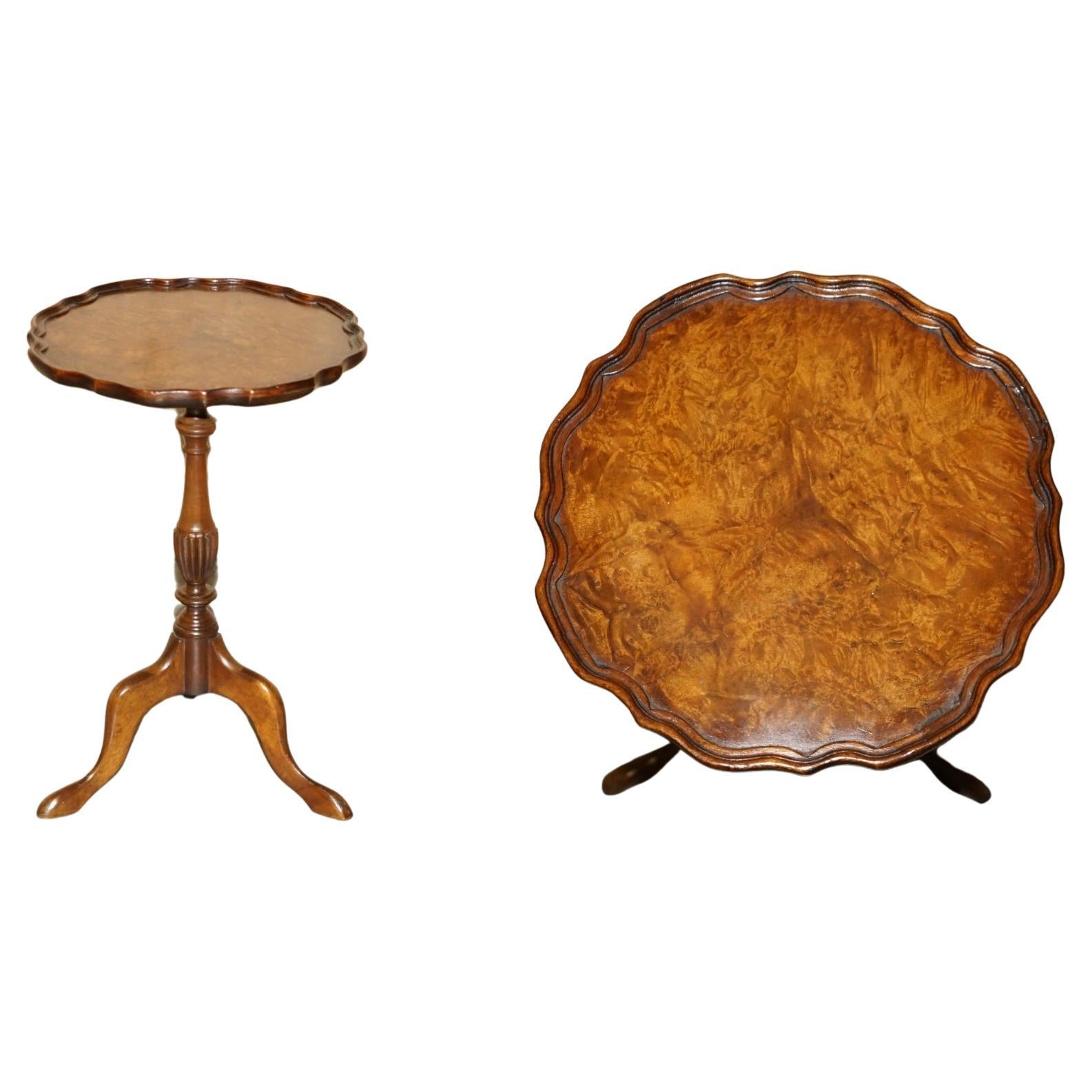 FULLY RESTORED SUBLIME ANTiQUE CIRCA 1940 FLAMED HARDWOOD TRIPOD SIDE ...