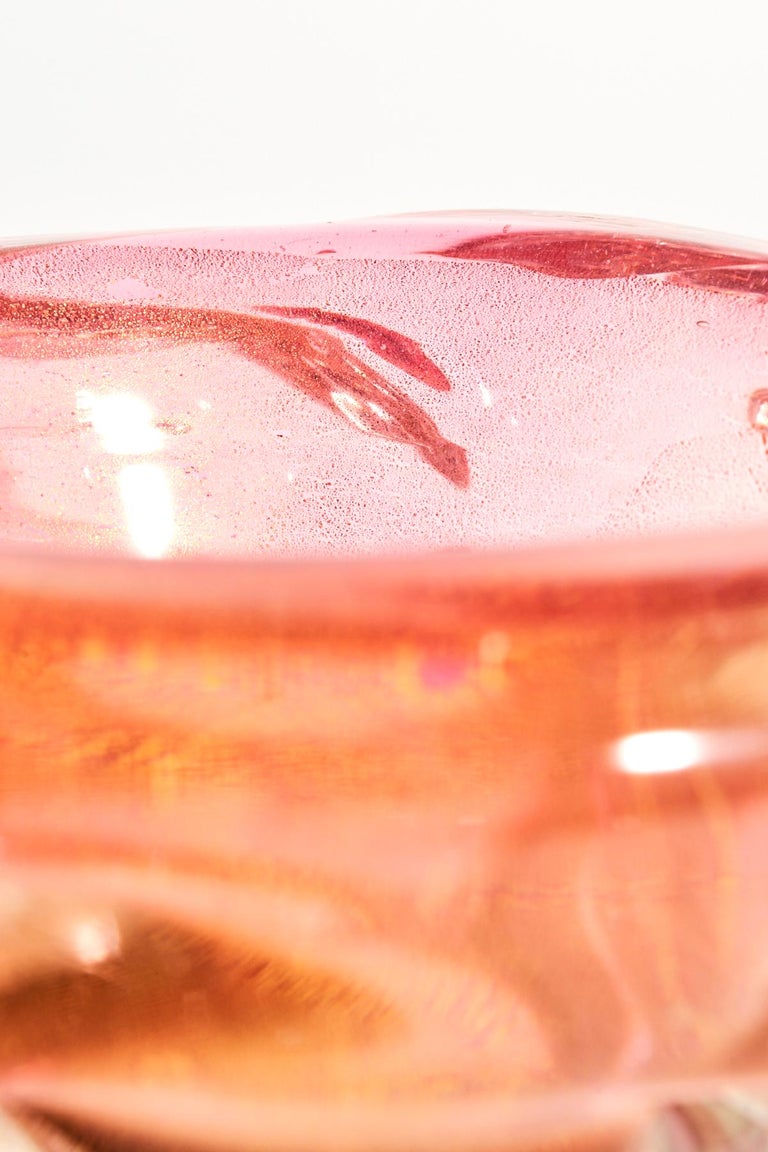 Fulvio Bianconi Gold Fleck/Rose Pink Catchall For Sale at 1stDibs