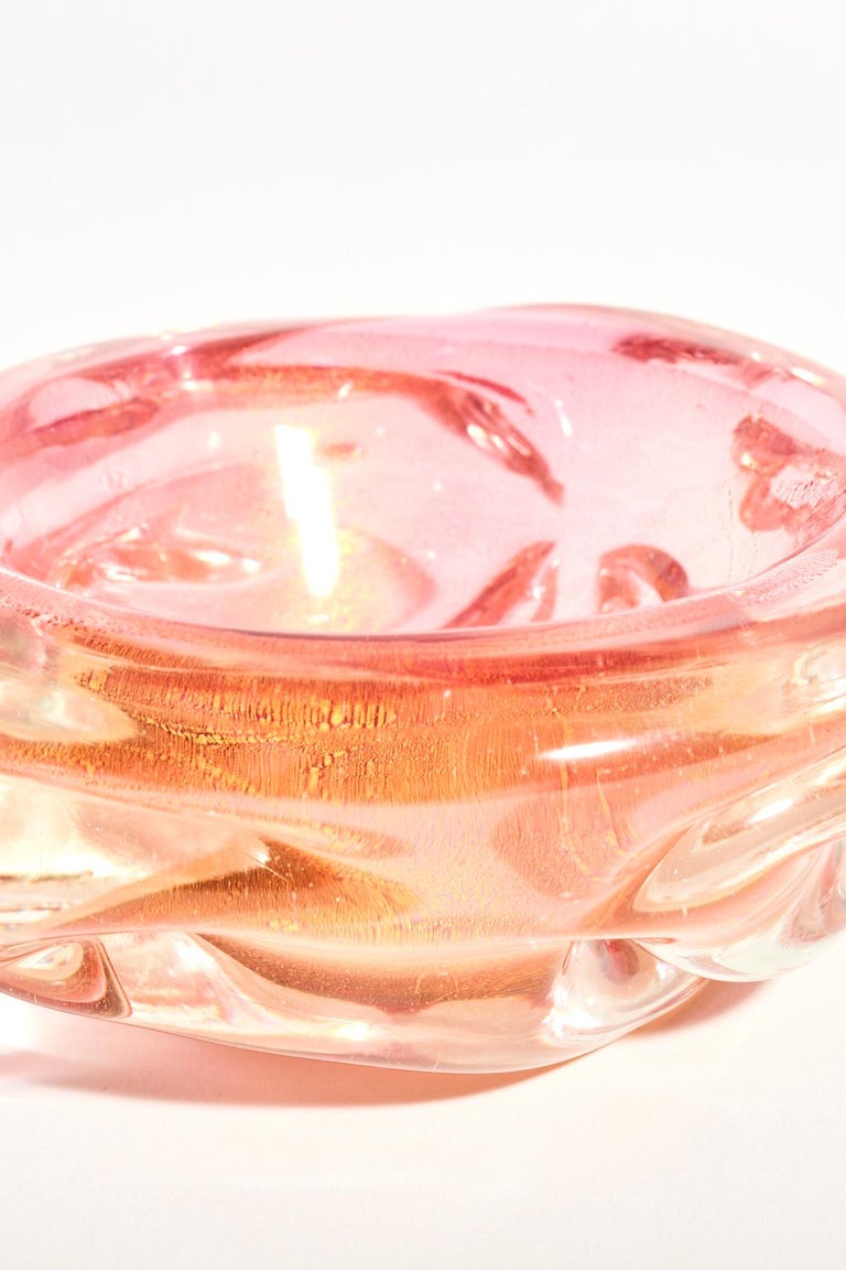 Fulvio Bianconi Gold Fleck/Rose Pink Catchall For Sale at 1stDibs