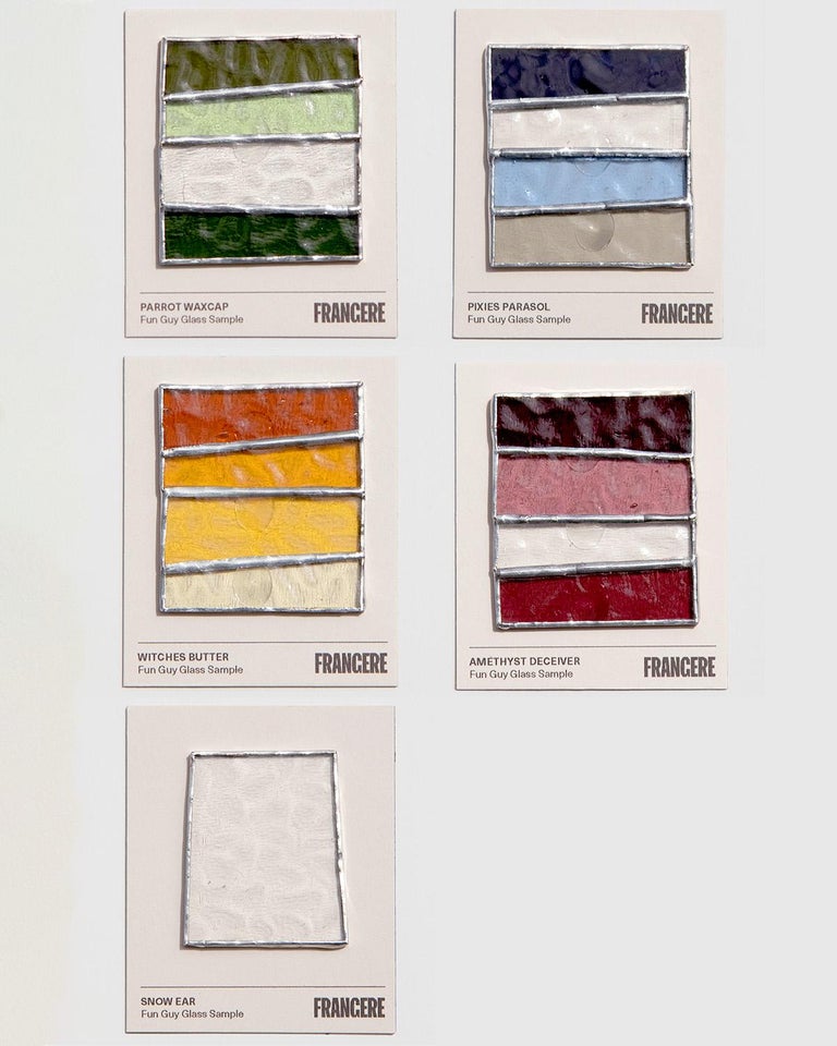 Fun Guy Stained Glass Table Lamp with Natural Aluminum Base by Frangere ...