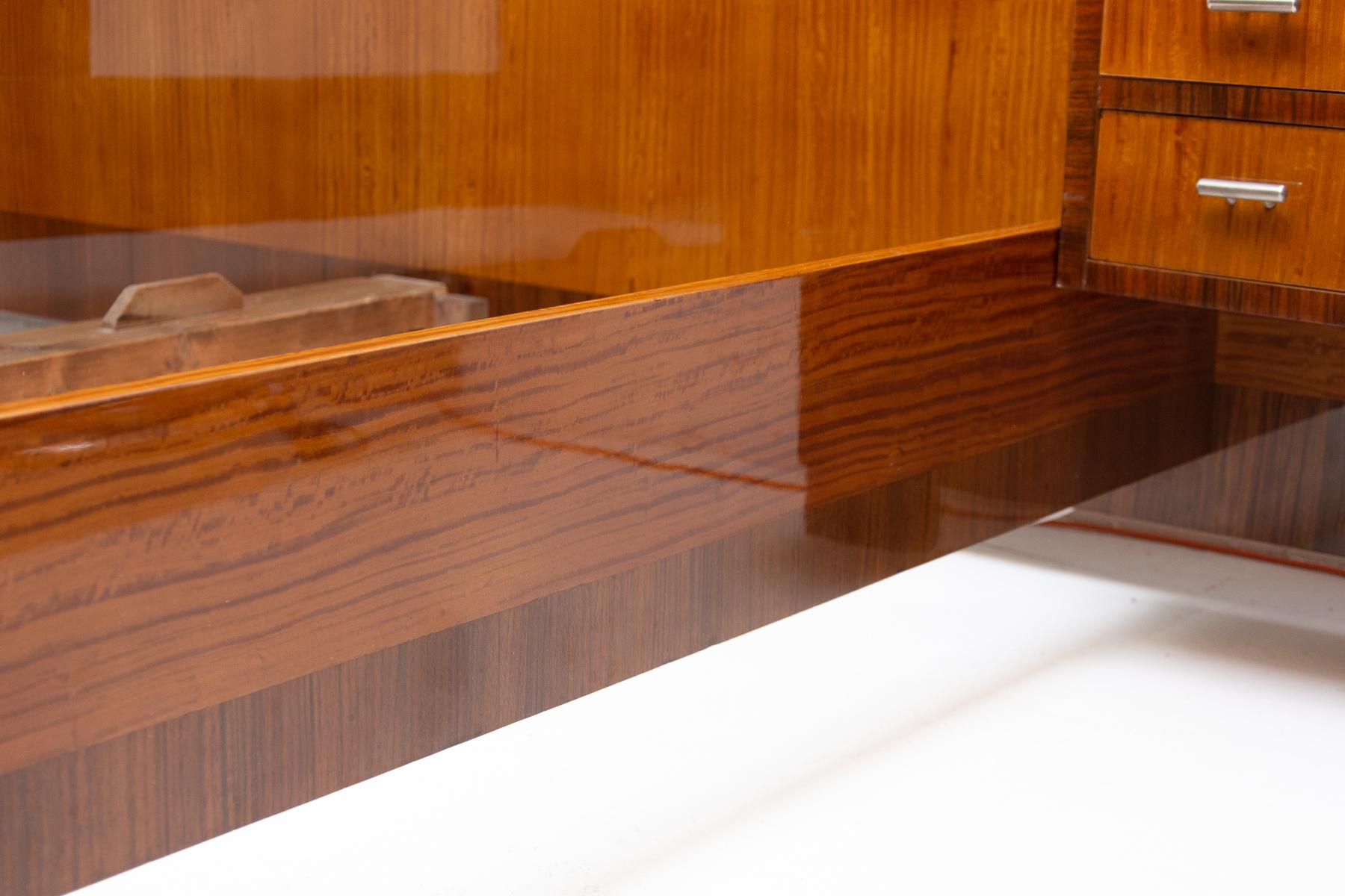 Functionalist Double Bed with Nightstands by Vlastimil Brozek, 1930s ...