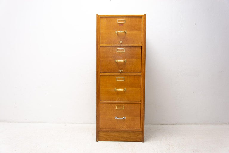 Functionalist Industrial Filing Cabinet, 1930s, Czechoslovakia For Sale ...