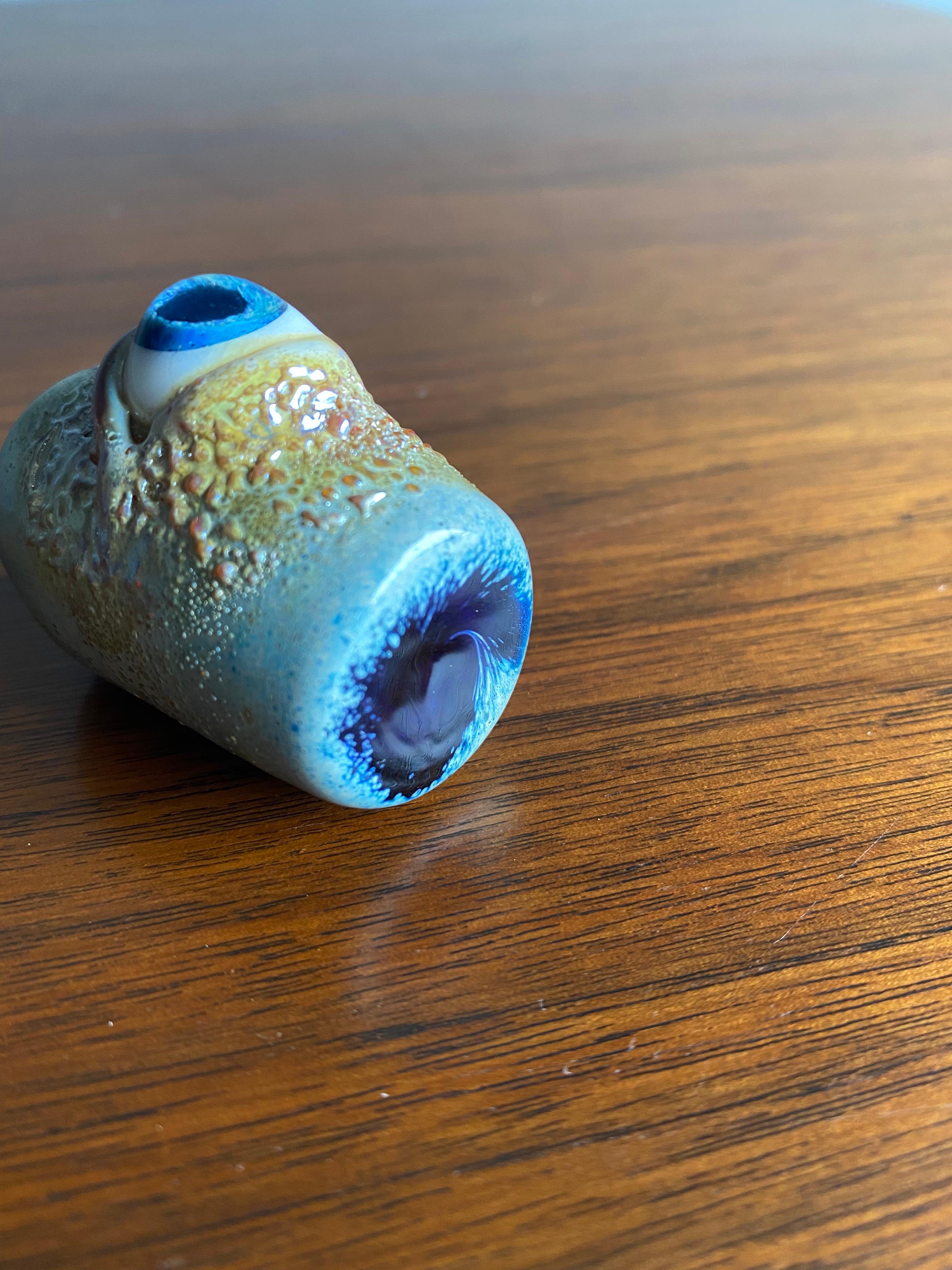 Funk Art Pottery Ceramic Eye Ball Small Vase, circa 1980 at 1stDibs