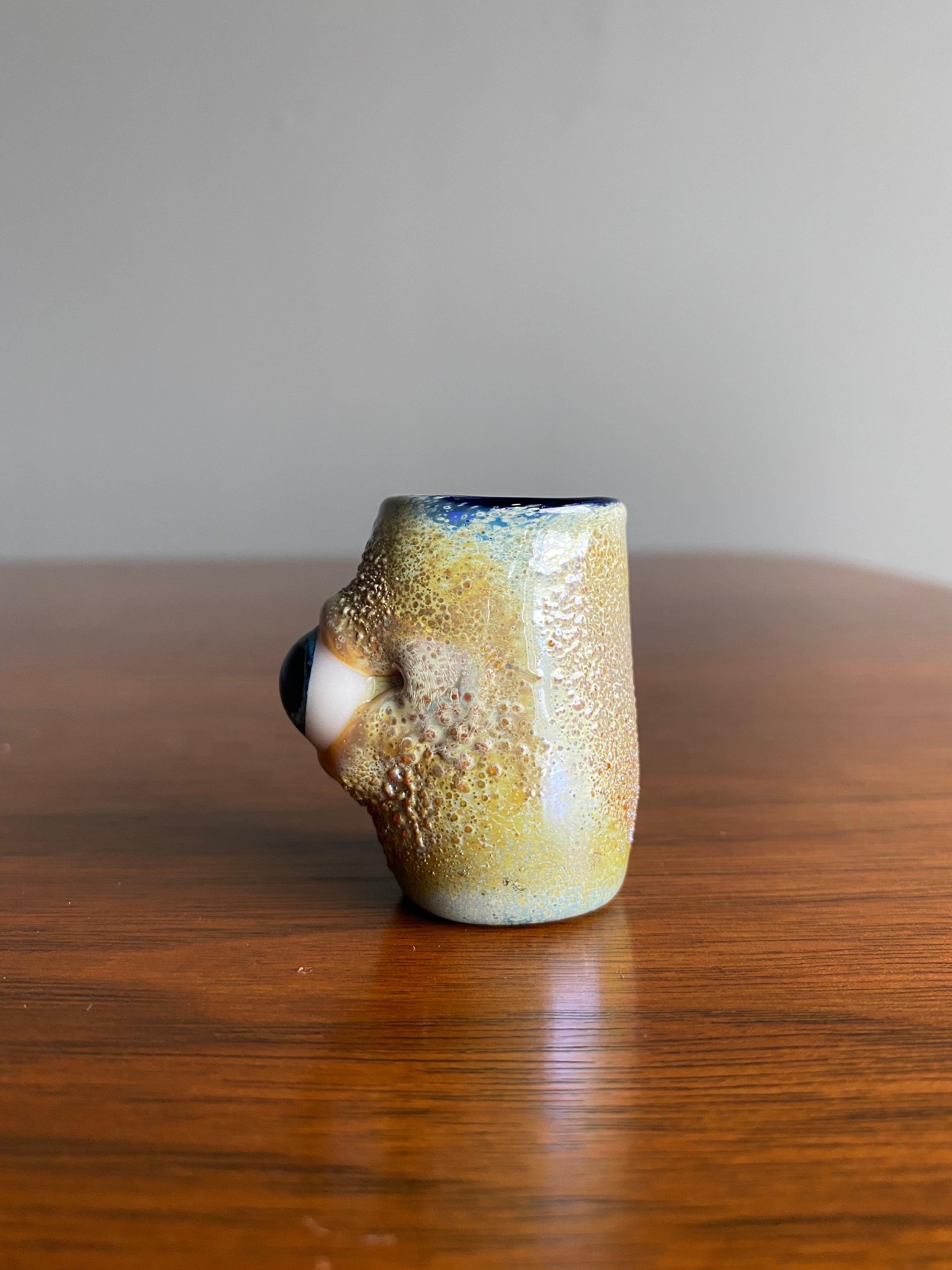 Funk Art Pottery Ceramic Eye Ball Small Vase, circa 1980 at 1stDibs