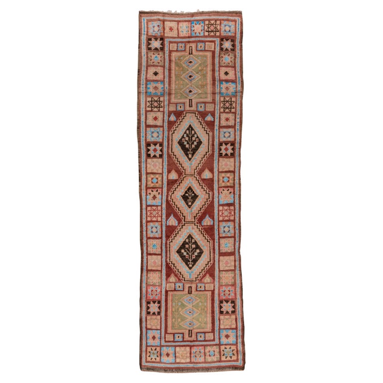Funky Colorful Moroccan Runner For Sale at 1stDibs