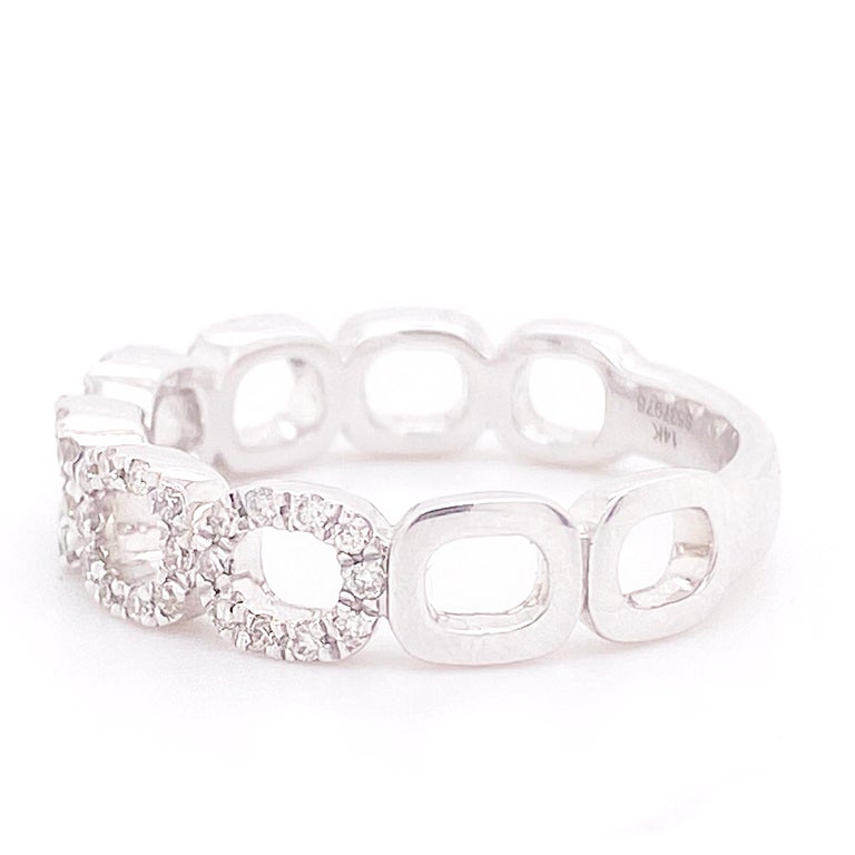 Customizable Funky Oval Diamond Band Ring in 1/2 Eternity in 14 karat ...