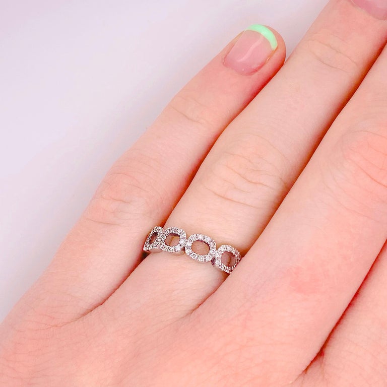 Customizable Funky Oval Diamond Band Ring in 1/2 Eternity in 14 karat ...