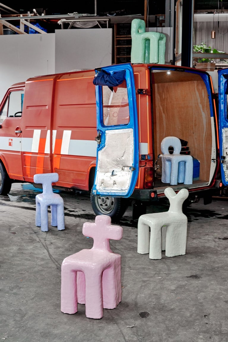 Funky Stool Made in 467 Minutes by Minute Manufacturing For Sale at 1stDibs