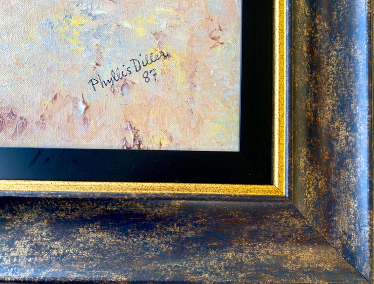 Funny Comedienne Phyllis Diller Original Oil Painting on Canvas with 2 ...
