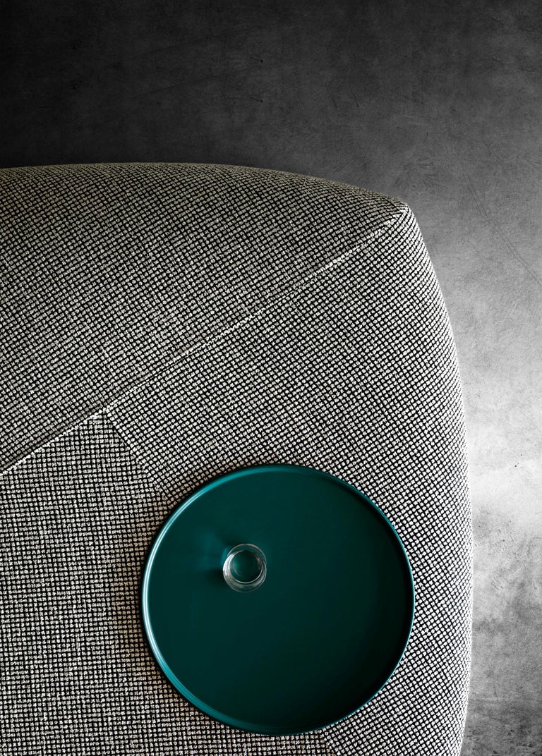Furoshiki Medium Pouf in Blue Upholstery by E-GGS For Sale at 1stDibs