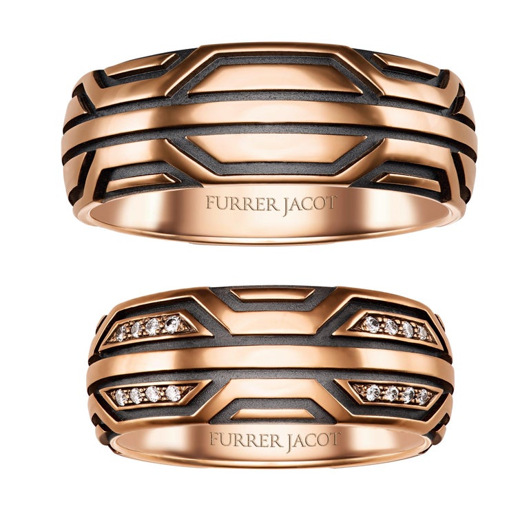 Customizable Furrer Jacot 18 Karat Rose Gold Star Wars Inspired Men's Band For Sale at 1stDibs ...
