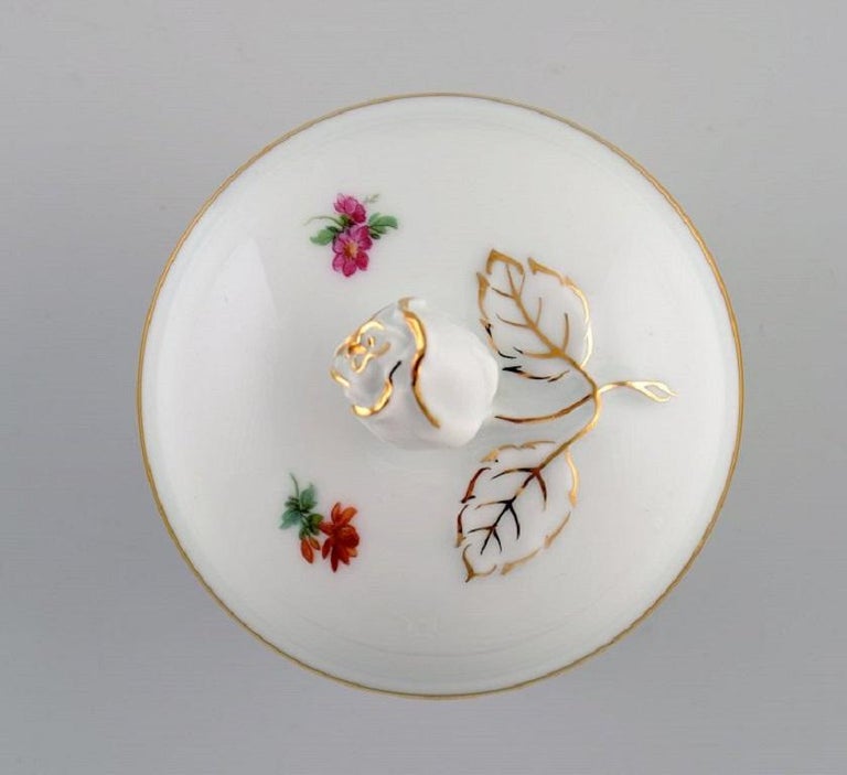 Fürstenberg, Germany, Antique Lidded Bowl in Hand-Painted Porcelain For ...