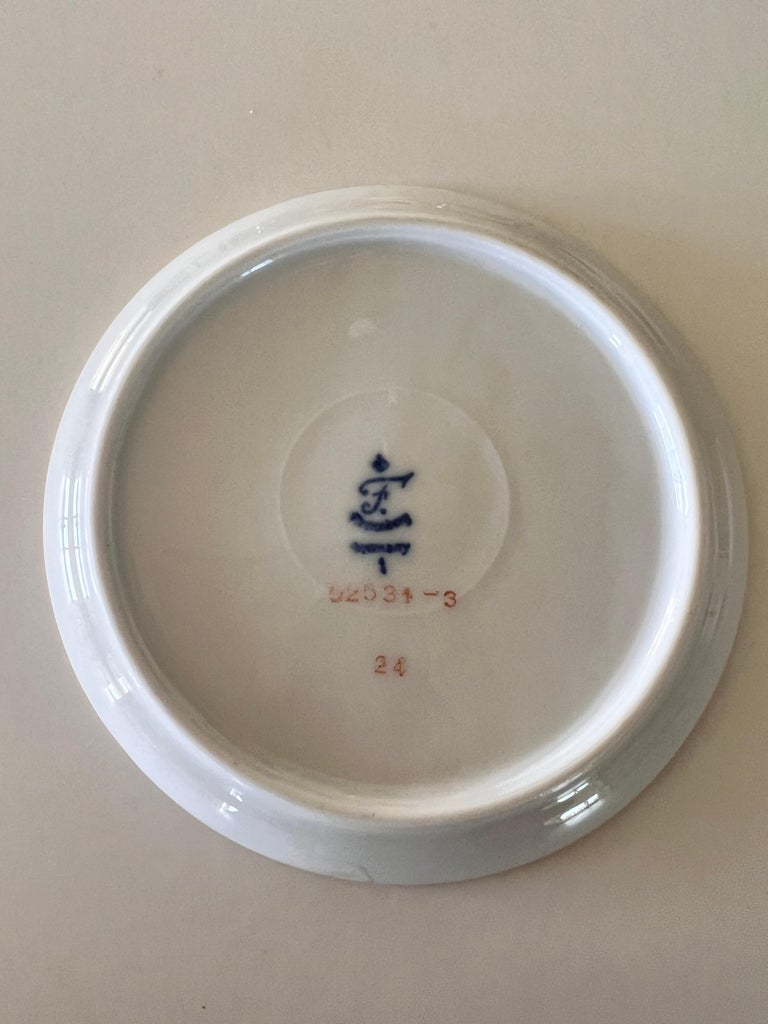 Furstenberg Germany Vintage Flower Round Gold Leaf Trinket Plate For ...