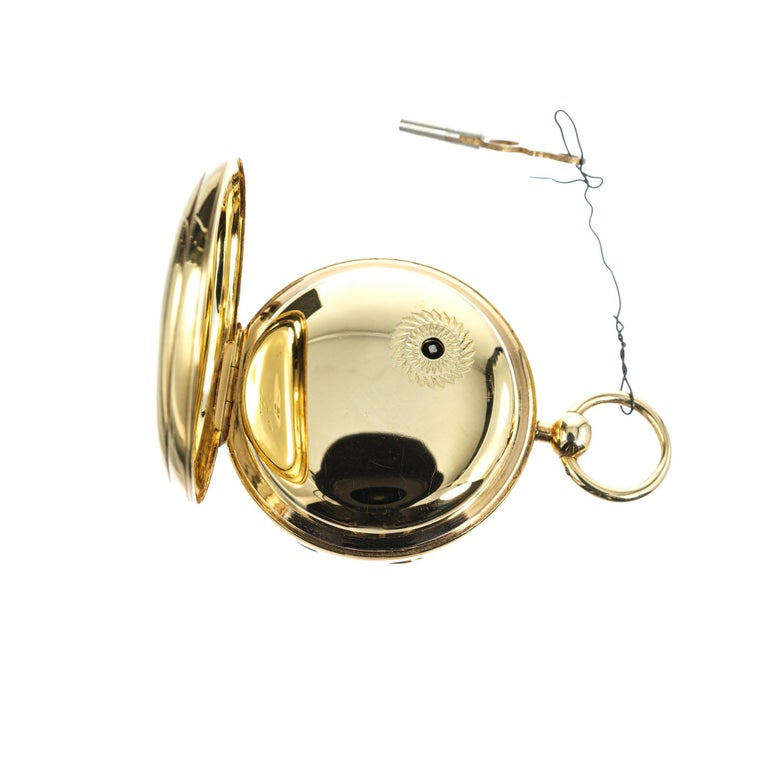 Fusee Chain Drive 1800's John Moncas 18k Tri Color Gold Dial Pocket ...