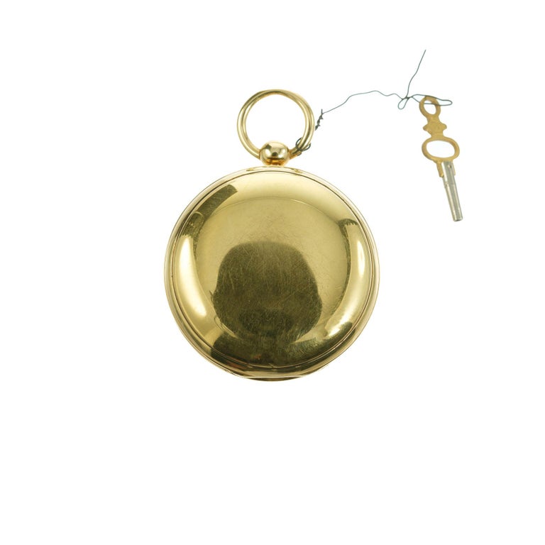 Fusee Chain Drive 1800's John Moncas 18k Tri Color Gold Dial Pocket ...