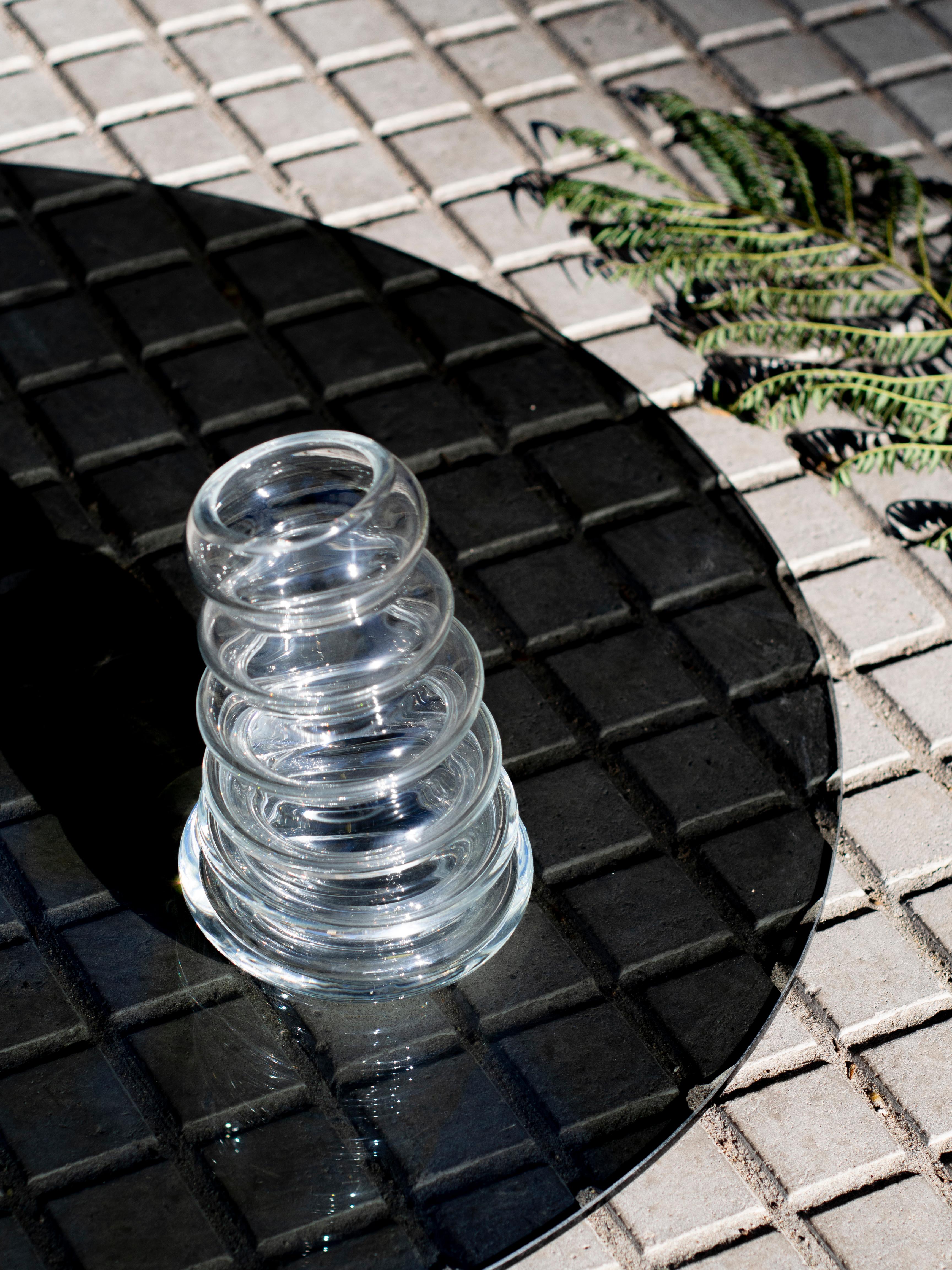 FUSO Hand Blown Glass Vase by Ries For Sale at 1stDibs