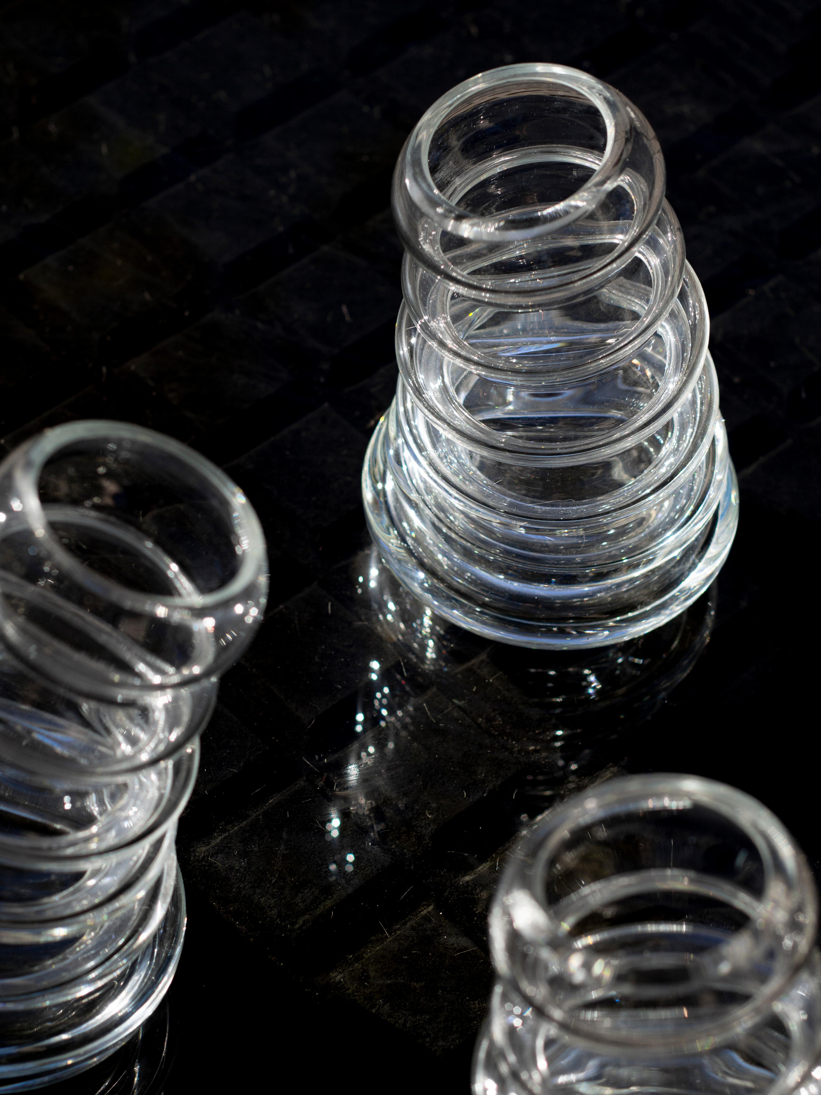 FUSO Hand Blown Glass Vase by Ries For Sale at 1stDibs