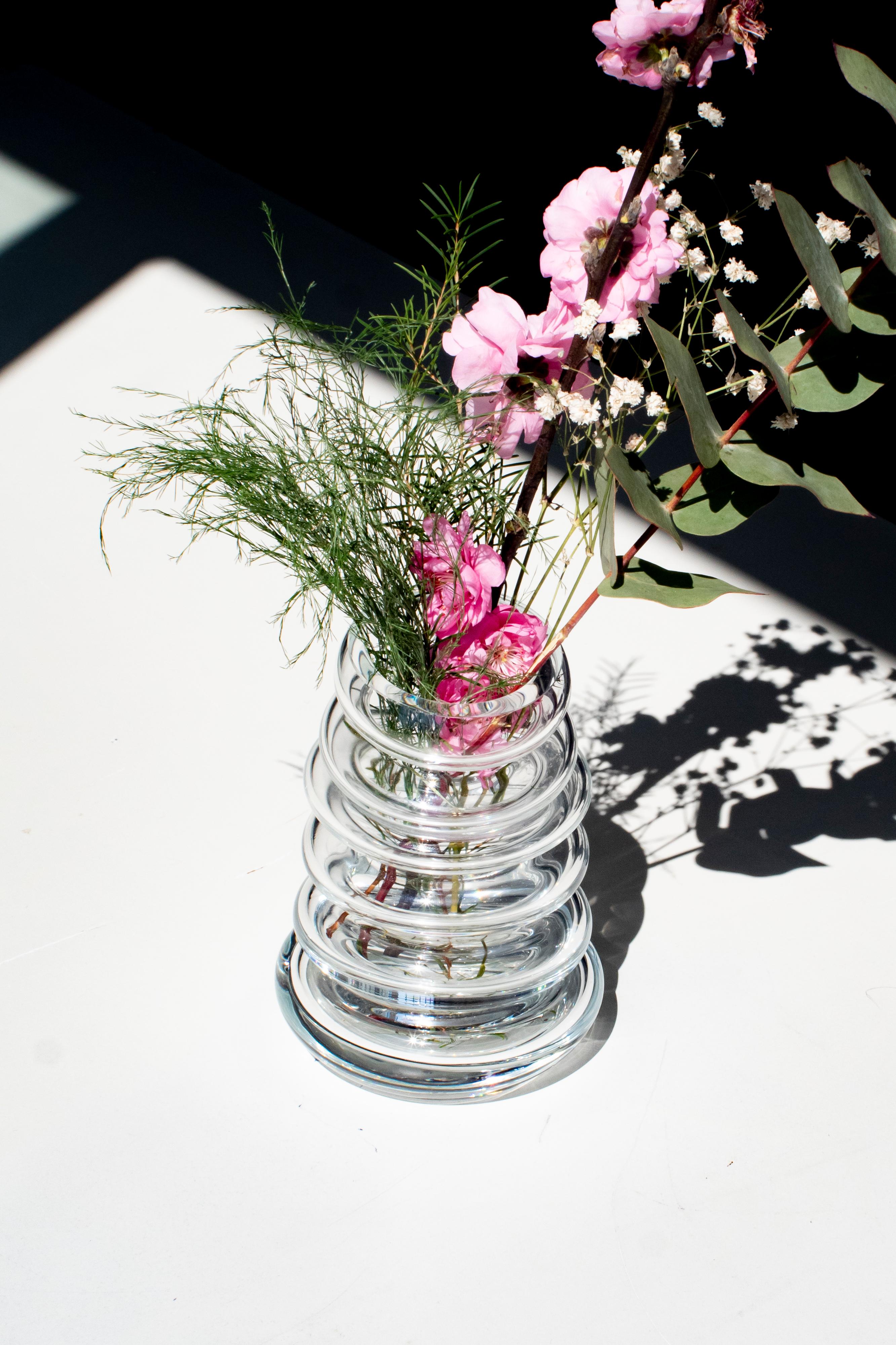 FUSO Hand Blown Glass Vase by Ries For Sale at 1stDibs