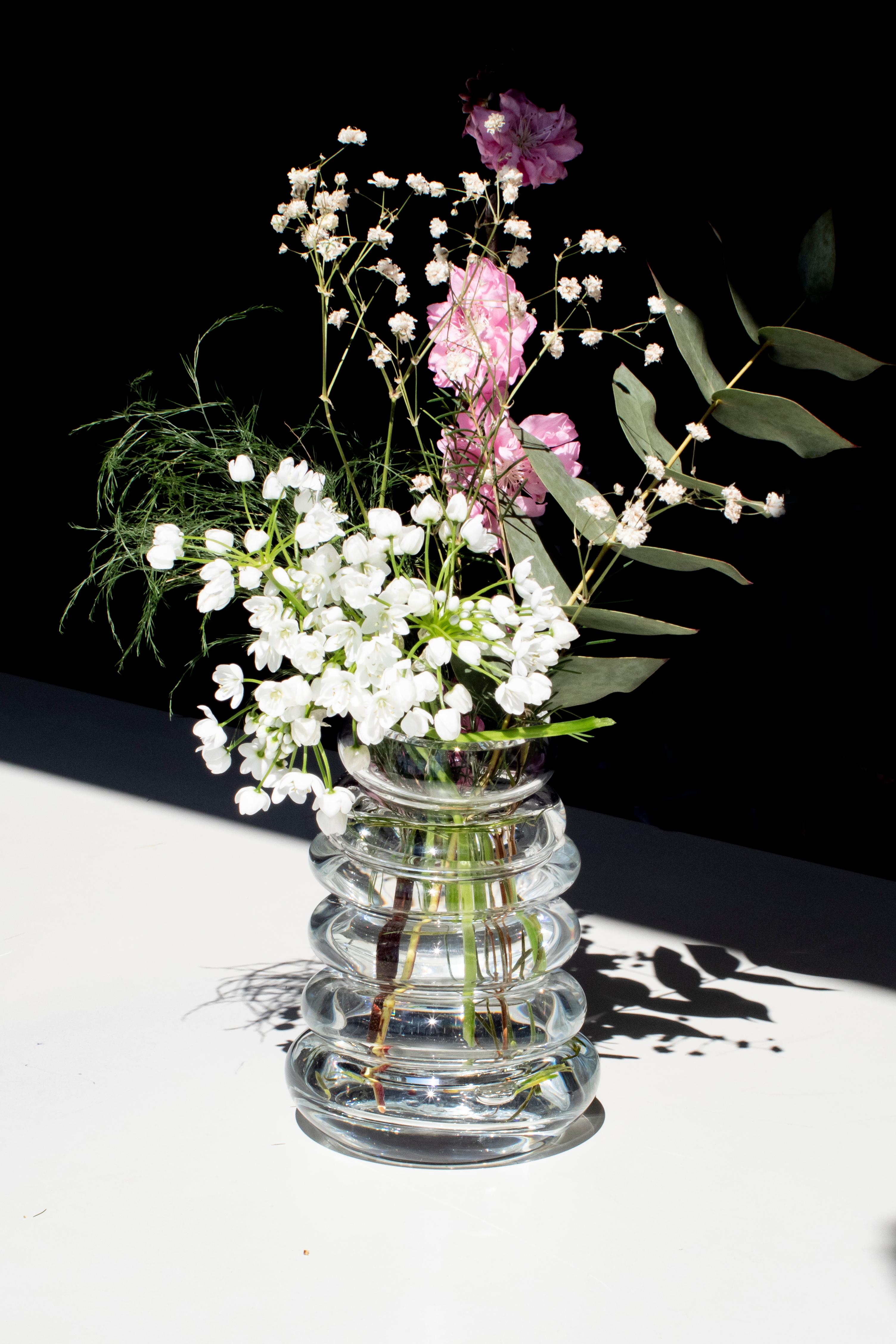 FUSO Hand Blown Glass Vase by Ries For Sale at 1stDibs