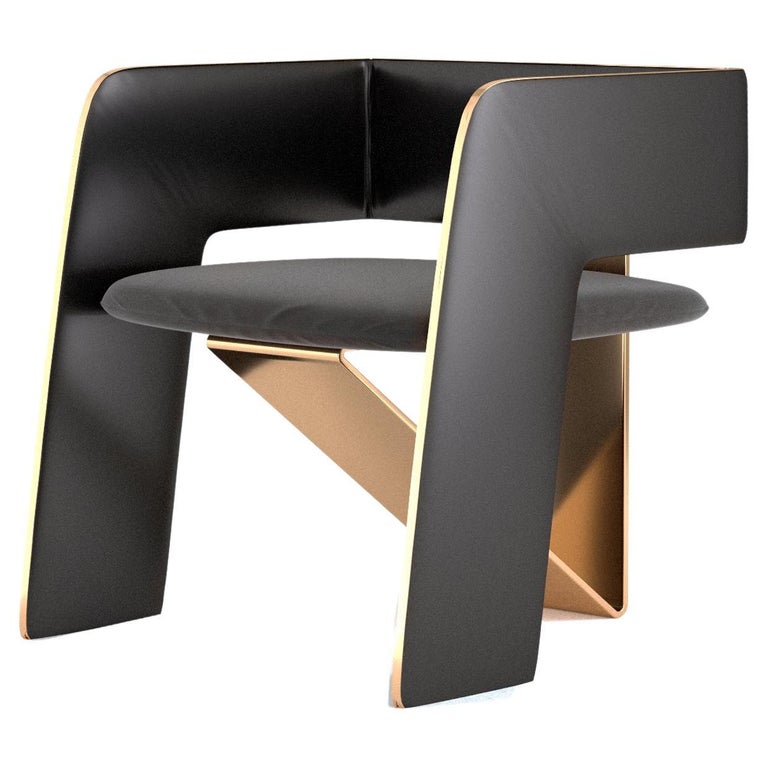 Modern Black Metal Futura Chair by Alter Ego Studio For Sale at 1stDibs