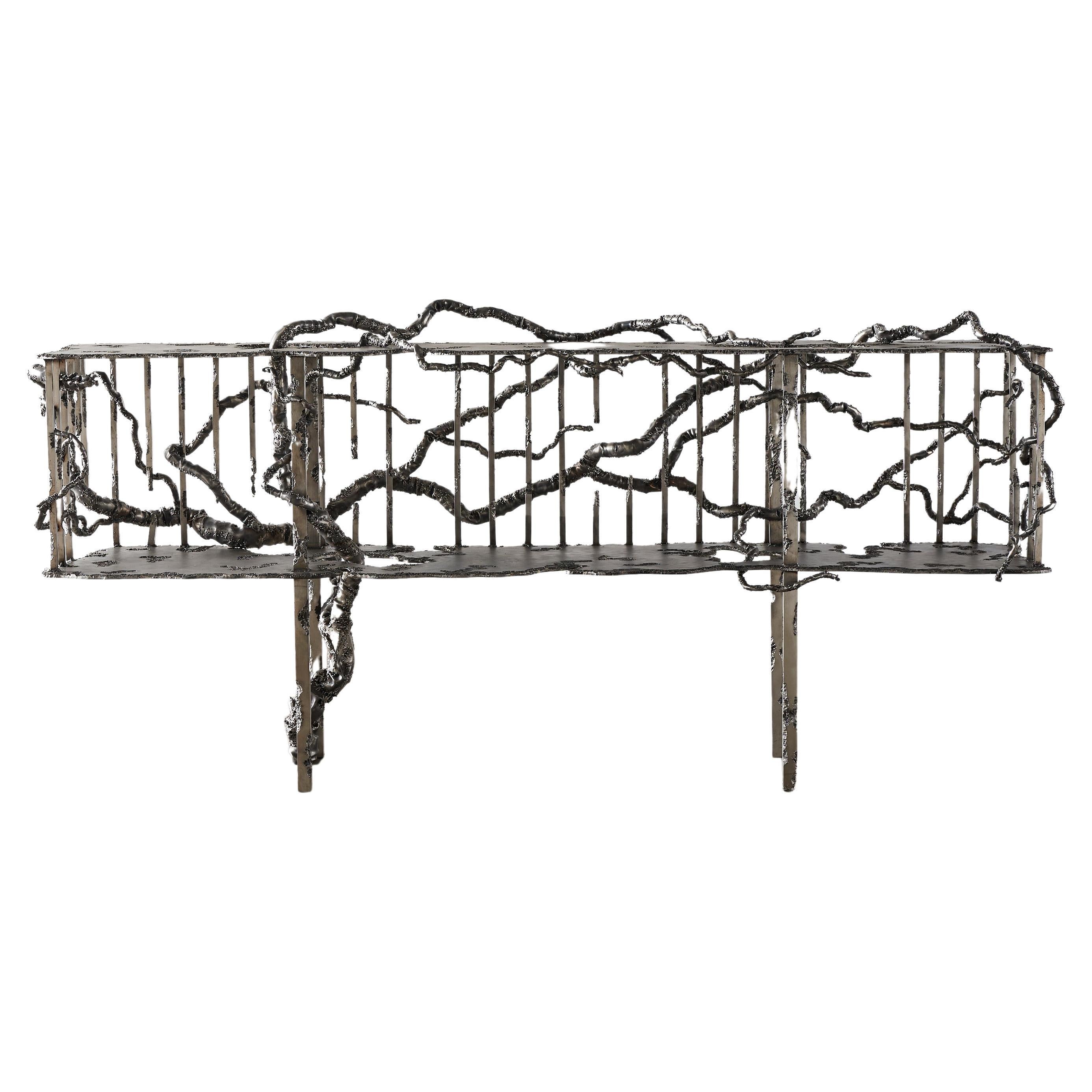 Tramp Art Cabinet, Signed by Michael Lavery For Sale at 1stDibs