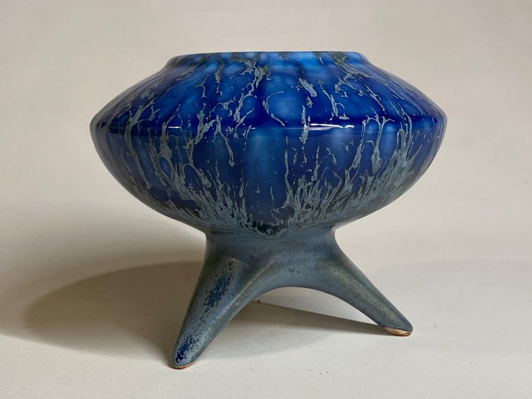 Futuristic Mid-Century Modern Fat Lava Ceramic Tripod Vase For Sale at ...