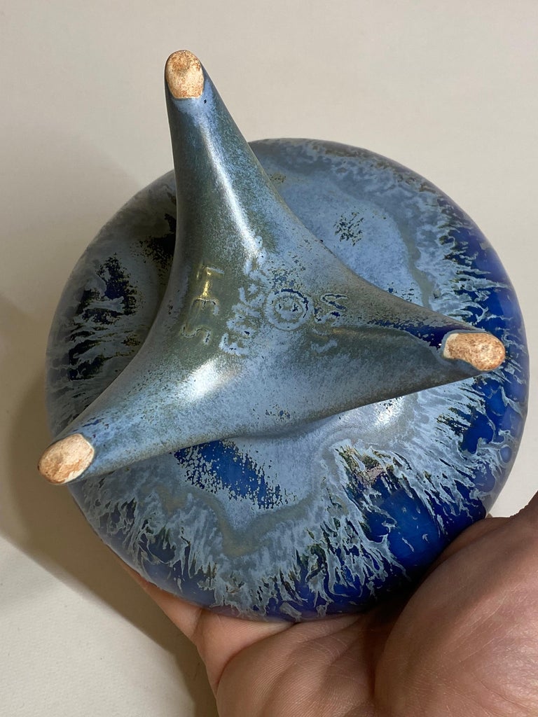 Futuristic Mid-Century Modern Fat Lava Ceramic Tripod Vase For Sale at ...