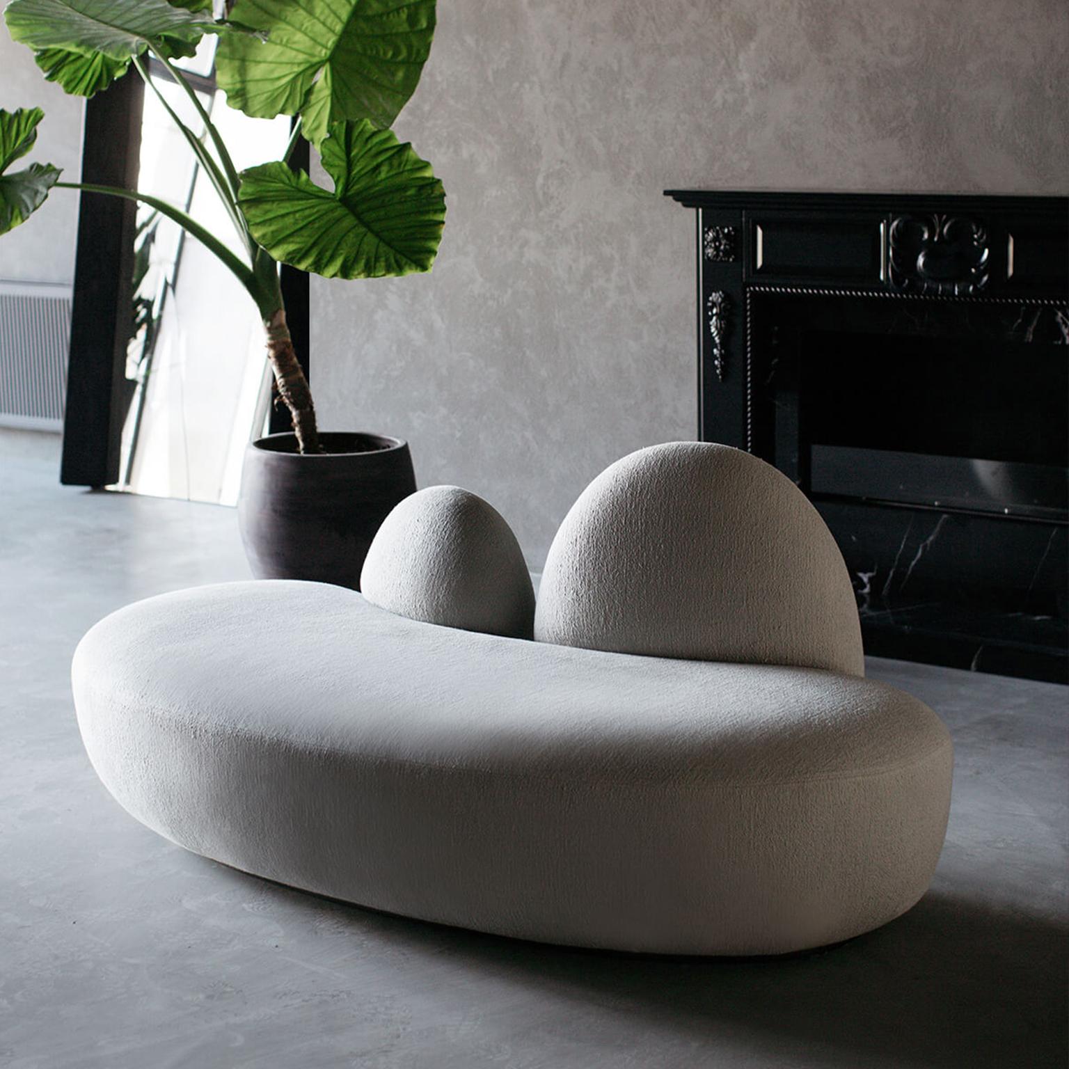Fuyu Two Seater Sofa in Bouclet, Ready to Ship For Sale at 1stDibs