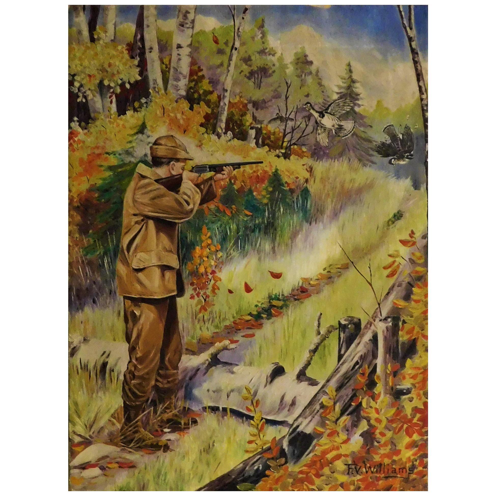 50" Abstract Gun Oil Painting by Russell Christoffersen For Sale at ...