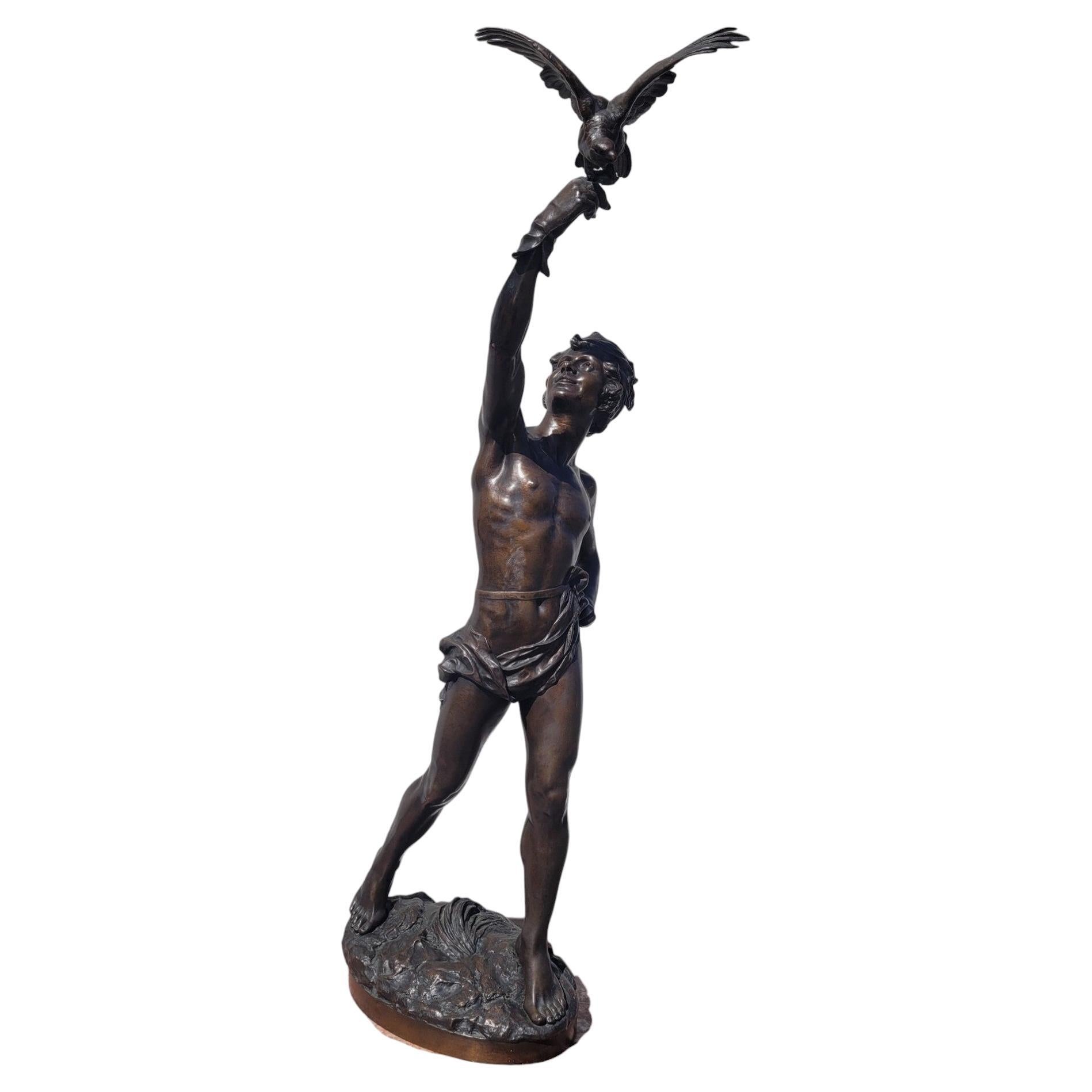G Bareau, Falconer, Signed Bronze, Late 19th Early 20th Century For ...