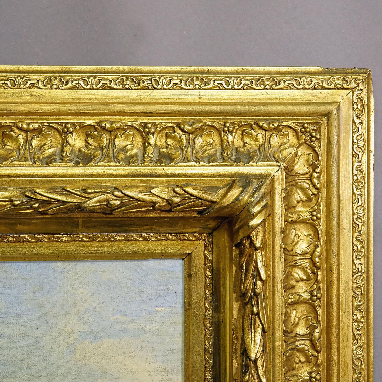 G. Butzengeiger Mountain Stream with Mountain Jungfrau, Oil on Canvas ...