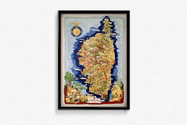 G. Carriat-Rolant - Original map of Corsica by Carriat-Rolant - Travel ...
