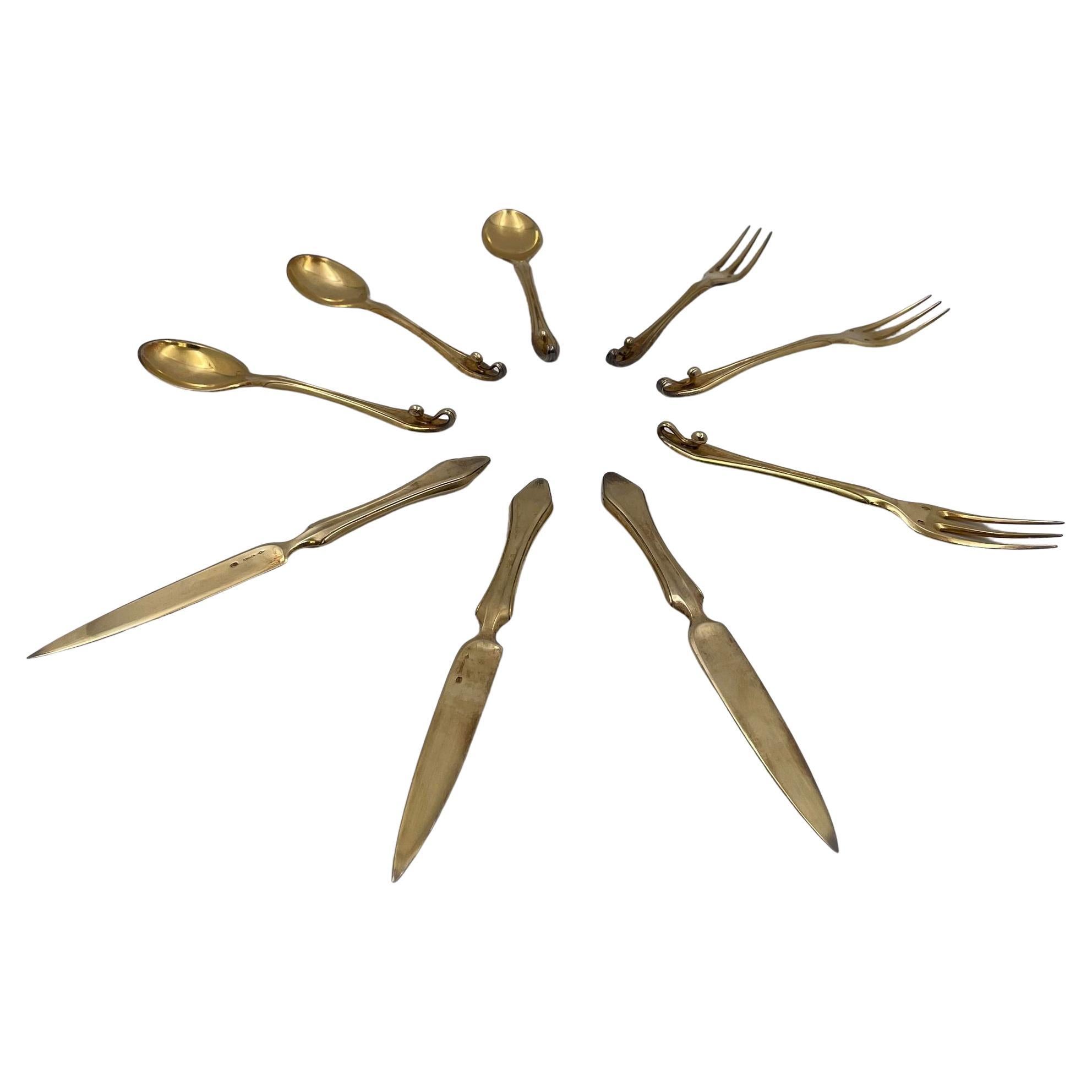 Silver 36-Piece Flatware Fish Cutlery, French Manufactory Paris, circa ...