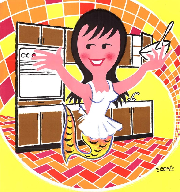G. Raoul - Original "G.M.E. Sanitaire" vintage French kitchen poster ...