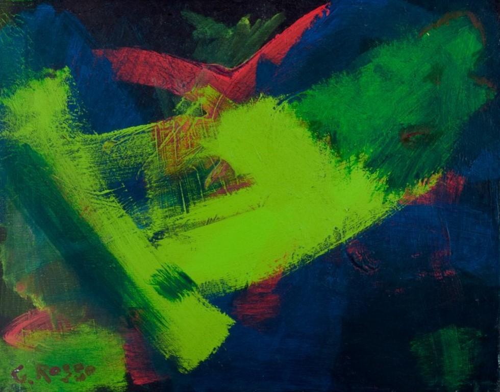 G. Rosso, Belgian artist. Abstract composition. Oil on canvas. Late ...