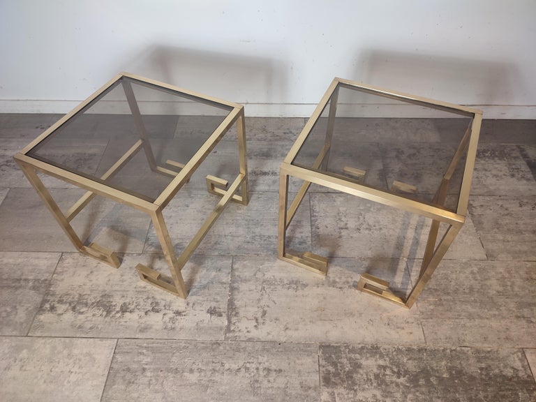 G shape Pair of Side Tables from Belgo Chrom For Sale at 1stDibs