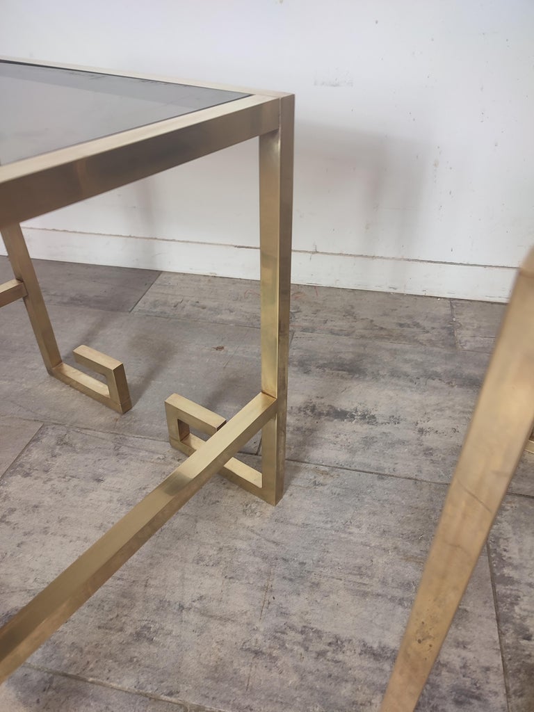G shape Pair of Side Tables from Belgo Chrom For Sale at 1stDibs