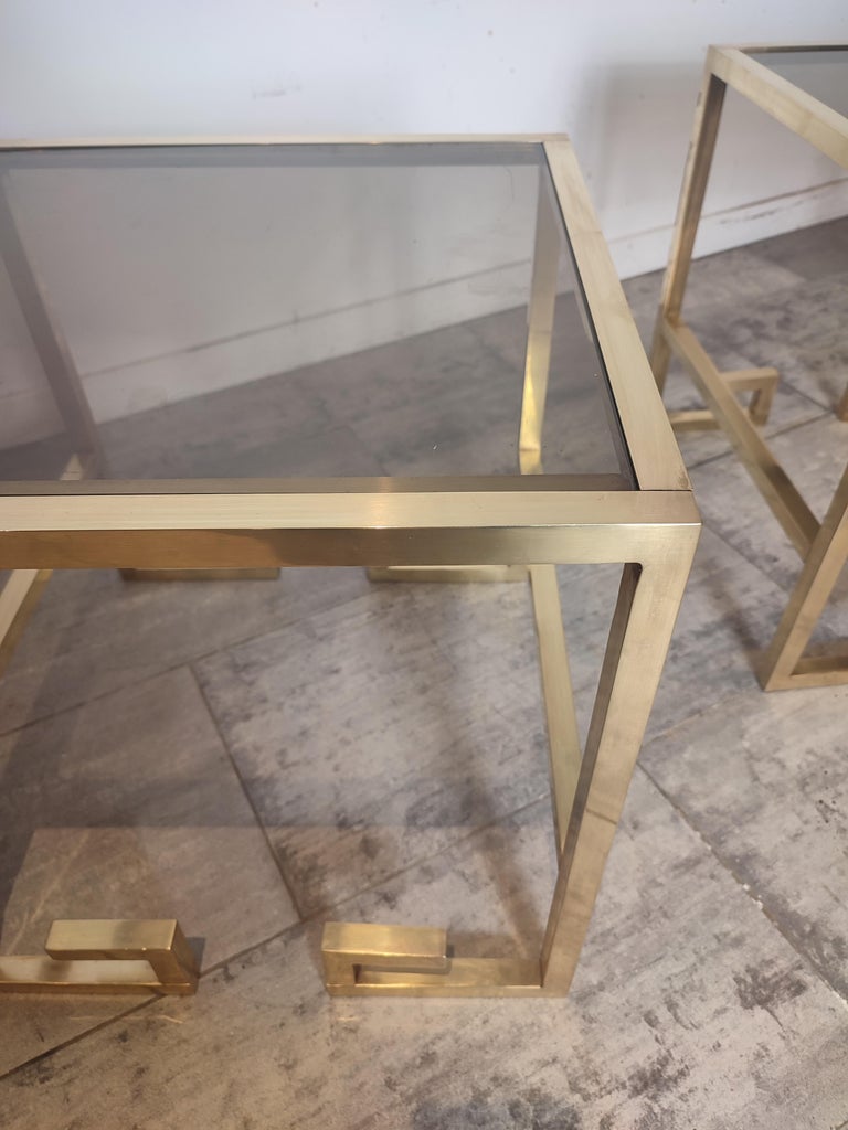 G shape Pair of Side Tables from Belgo Chrom For Sale at 1stDibs