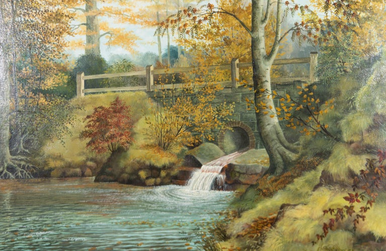 G. Wickens - G. Wickens - 1983 Oil, Autumn Leaves By The River For Sale ...
